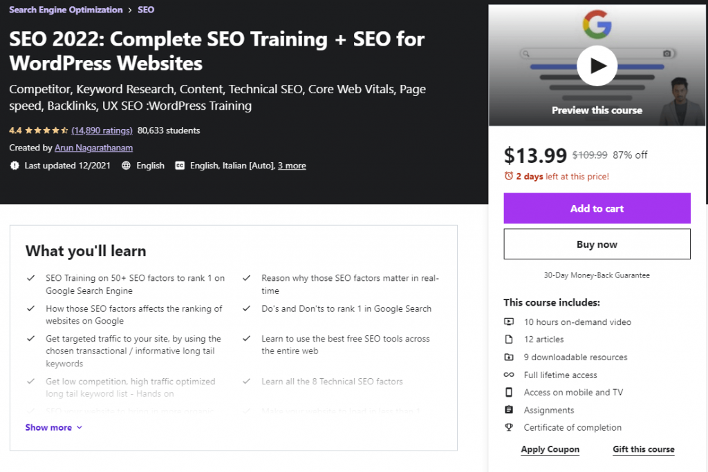 Best SEO Training Courses in 2022 (Free and Paid)